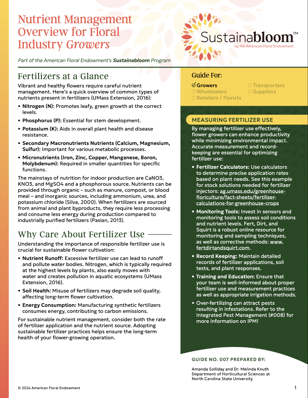 Nutrient Management | Sustainabloom